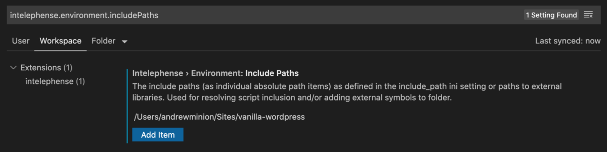 Visual Studio Code Workspaces and PHP Intelephense - AndrewRMinion Design
